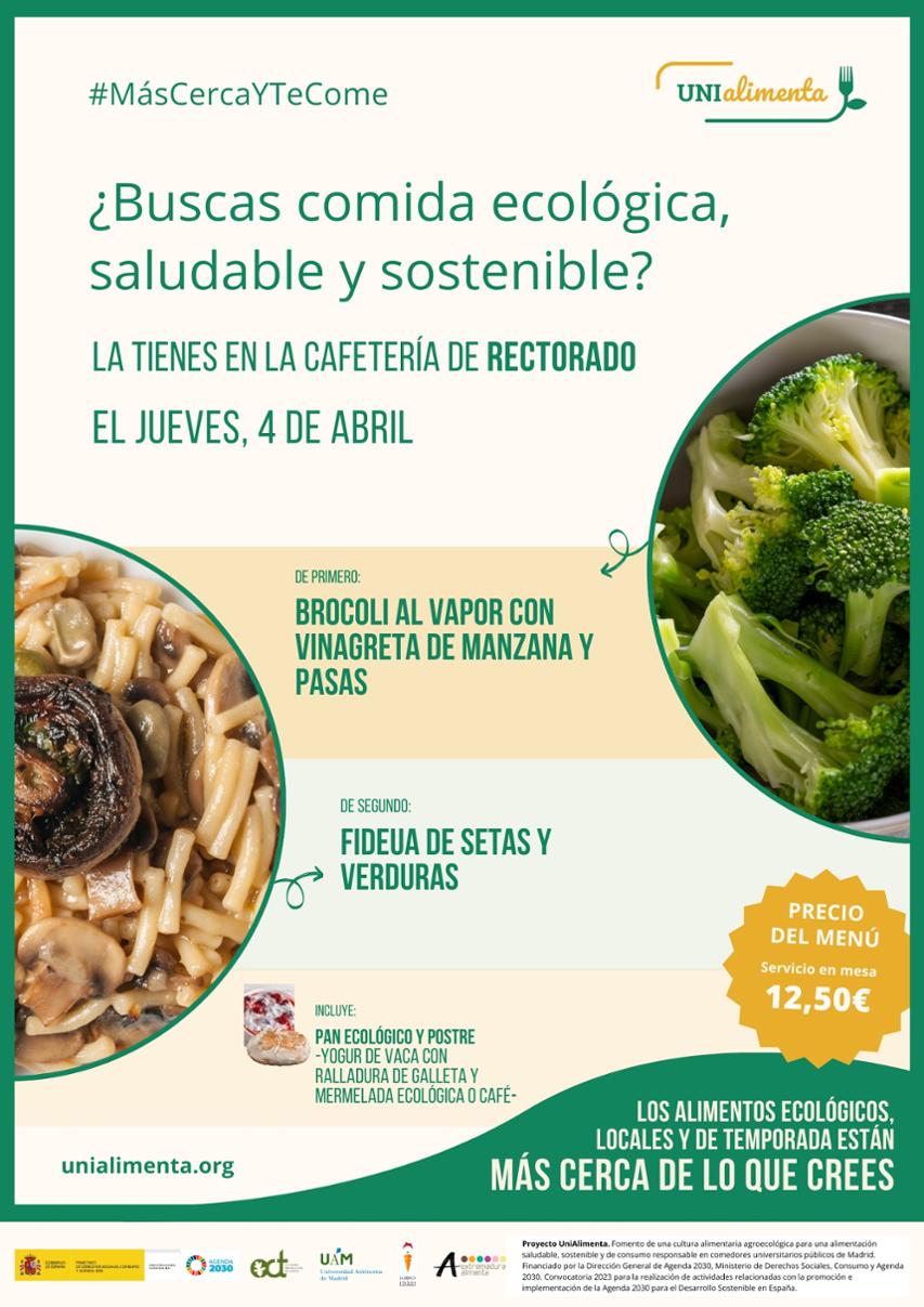 Siguen los menús sostenibles del proyecto UNIalimenta e iniciamos el ...